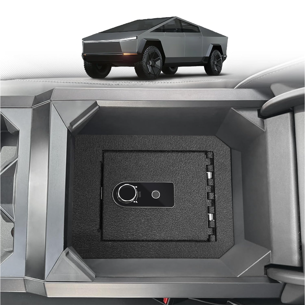 Cybertruck Center Console Safe | Anti-Theft Cybertruck Console Lockbox ...