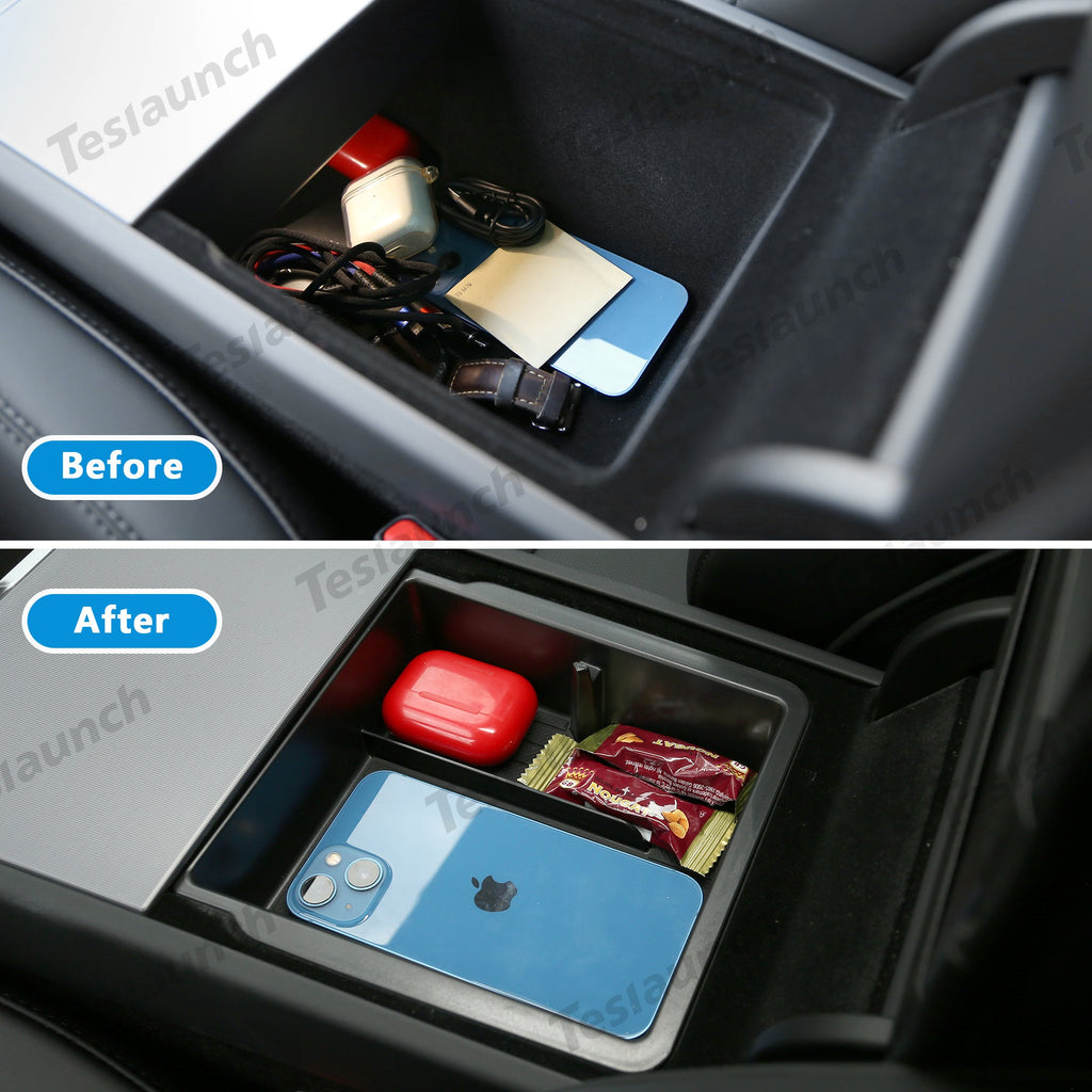 2024 Model 3 Highland Center Console & Armrest Storage Box for Tesla ...