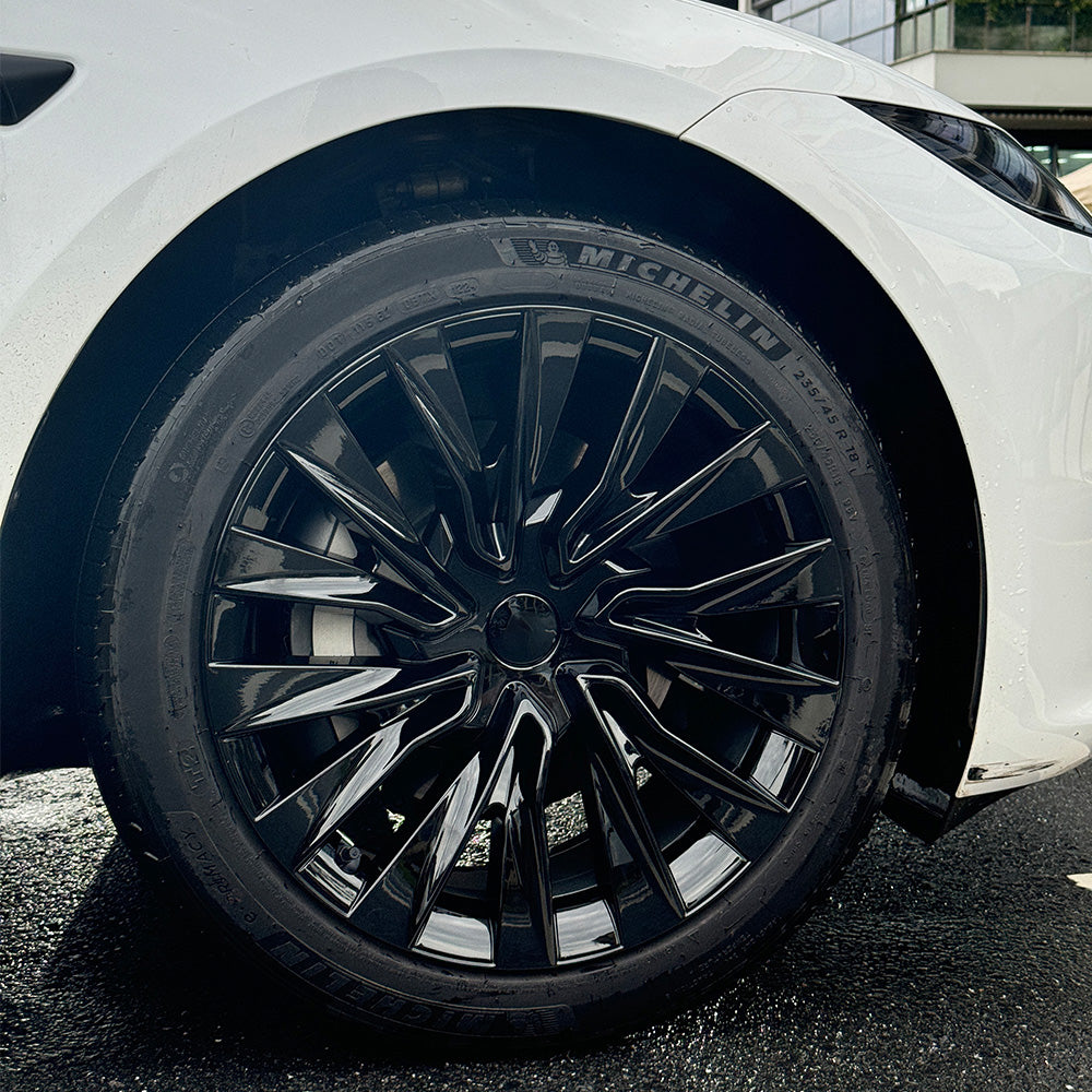 Nova Style Wheel Hubcaps (Set of 4) for Tesla 2024+ Model 3 Highland 18 ...