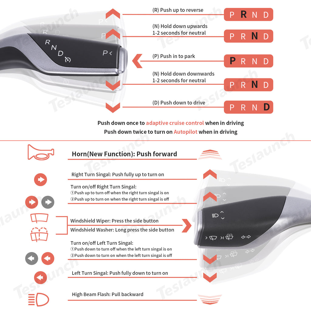 Model 3 Highland Gear Shift Stalk Switch Turn Signal Lever Kit for ...