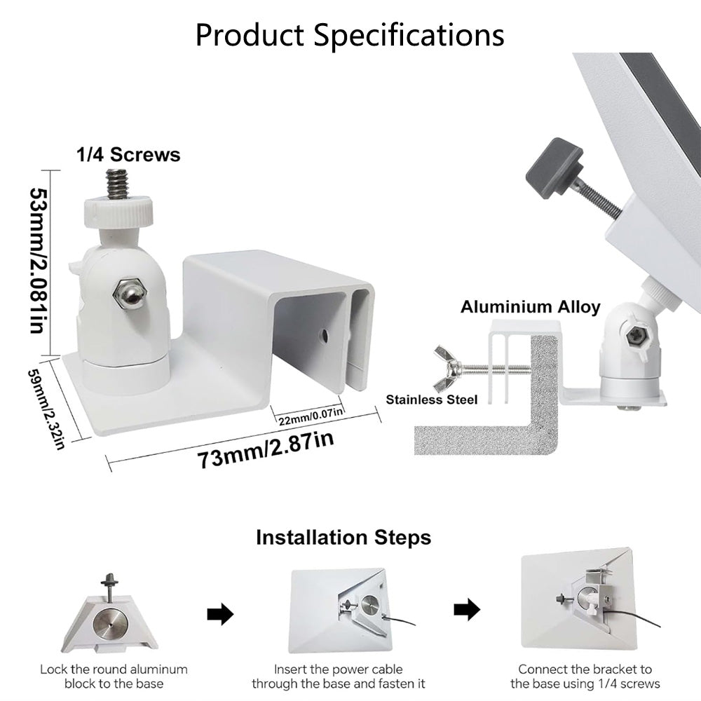Adjustable Gutter Mount with Screw Adapter for Starlink Mini – TESLAUNCH