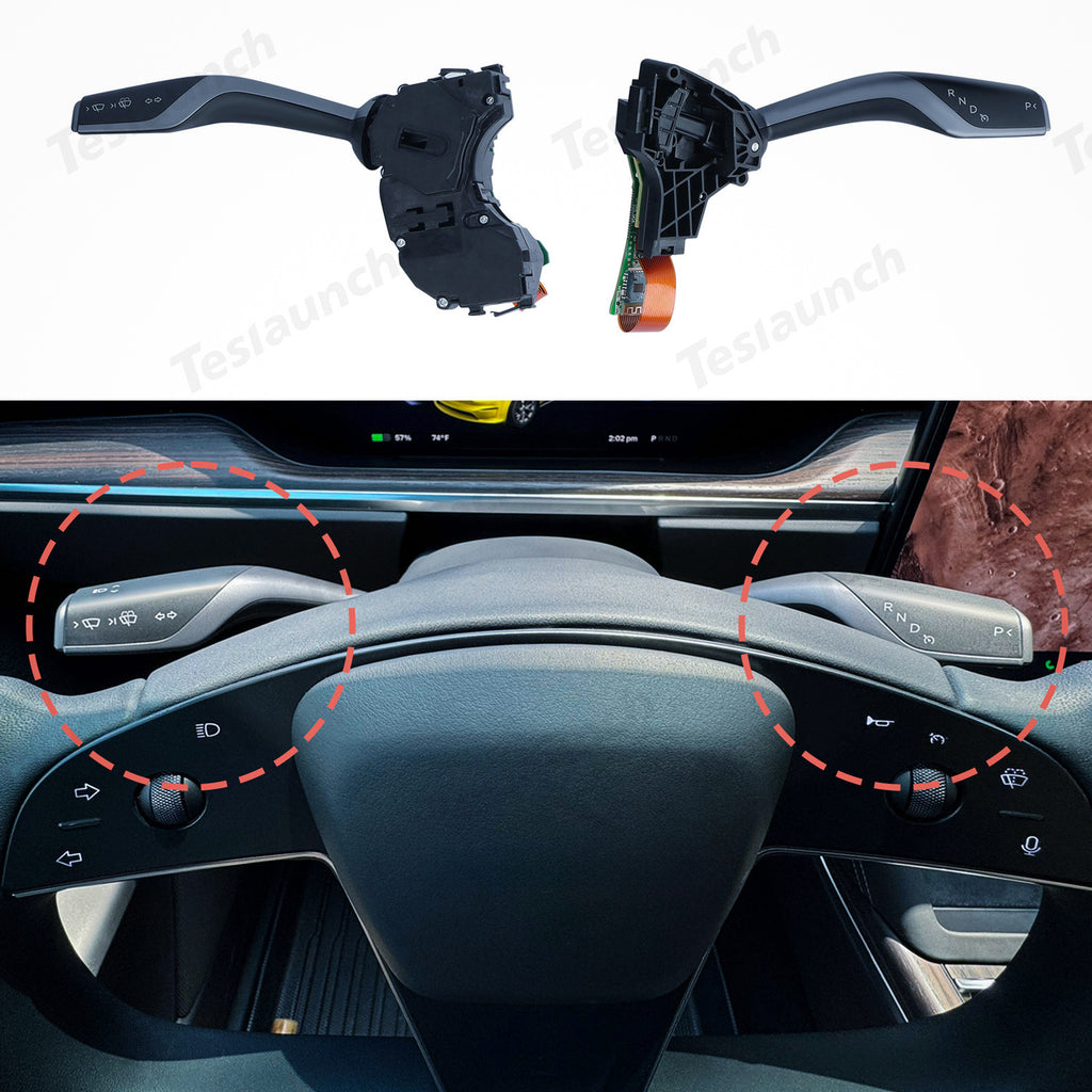 Model X/S Gear Shift Stalk Switch Turn Signal Lever Kit for Tesla ...