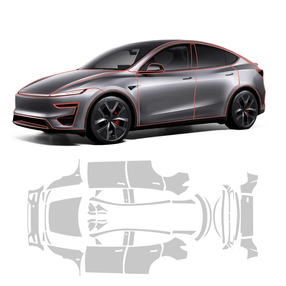 Glossy TPU Invisible Full Car Paint Protection Film (PPF) for Tesla ...