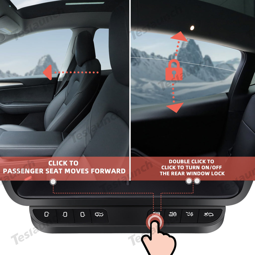 Model 3/Y Storage Box Intelligent Control Physical Buttons For Tesla ...