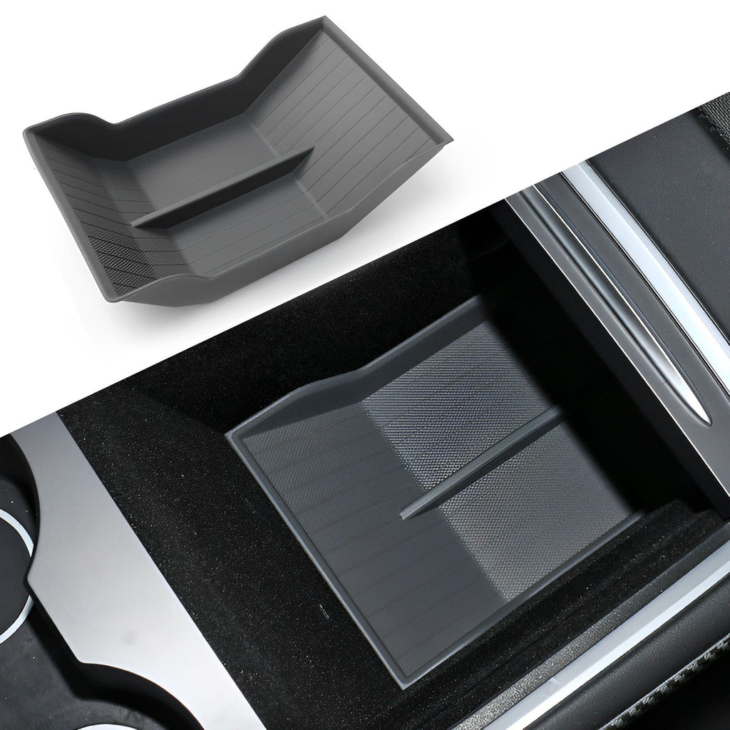 Tesla Model 3/Y Center Console Storage Box Rubber Mat (2021-2023 ...