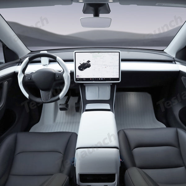 Matte White Tesla Interior Upgrade Kit For 2021-2023 Model 3 – TESLAUNCH