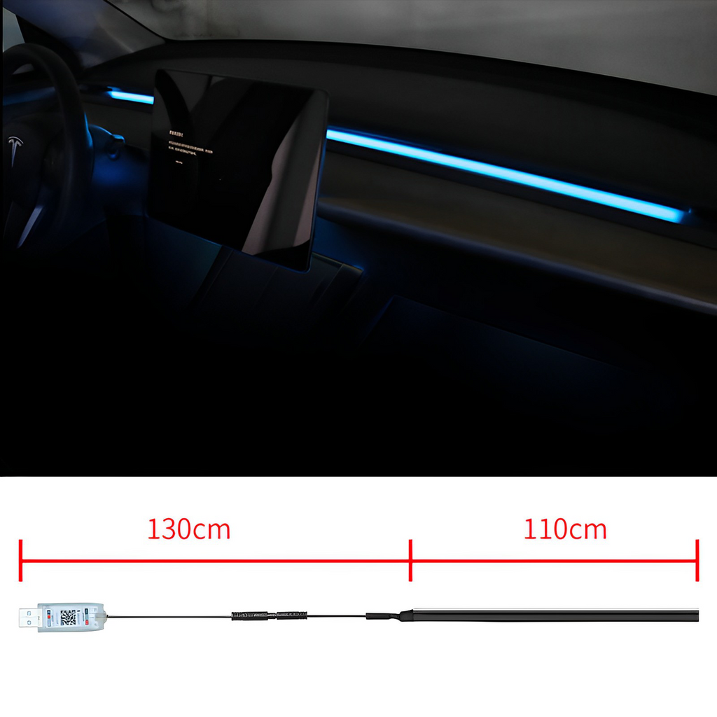 2023 New Dashboard Strip Lights for Tesla Model 3/Y, Remote RGB Inter ...