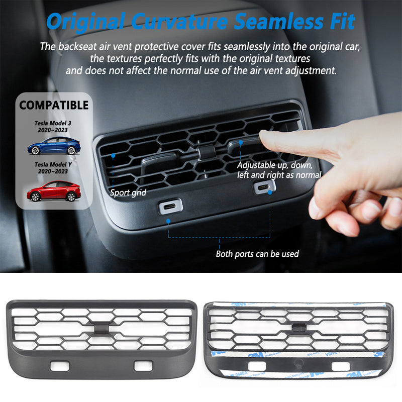 Backseat Air Vents Cover for Tesla Model 3/Y – TESLAUNCH